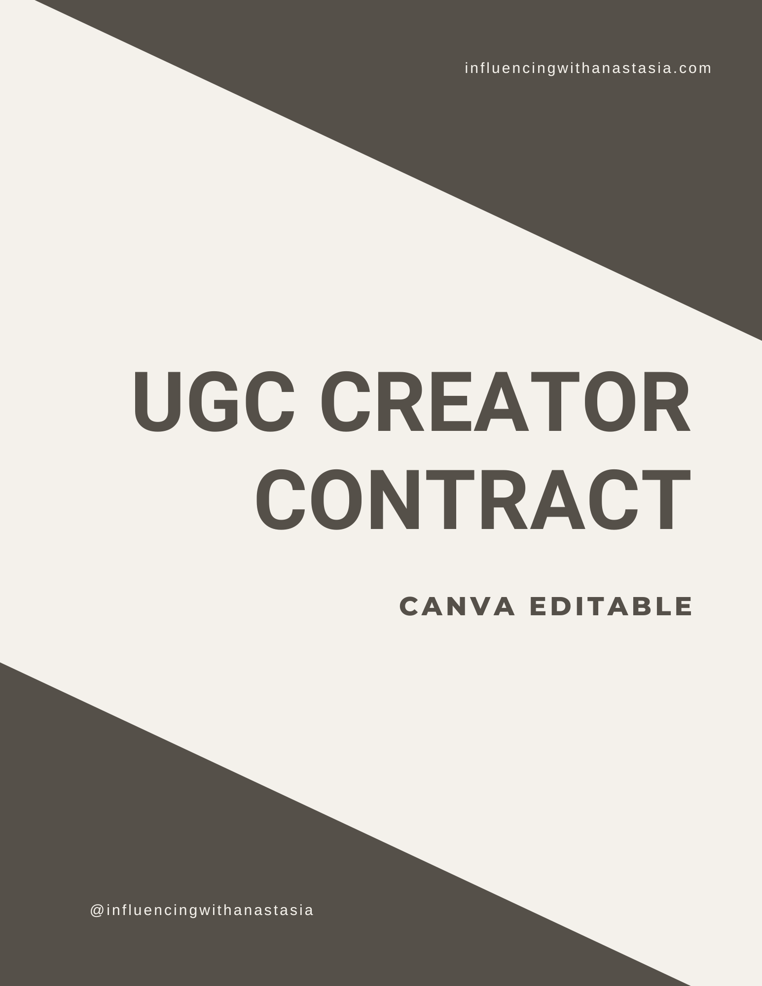 UGC Creator Contract Template (Canva Editable) – Nastia UGC